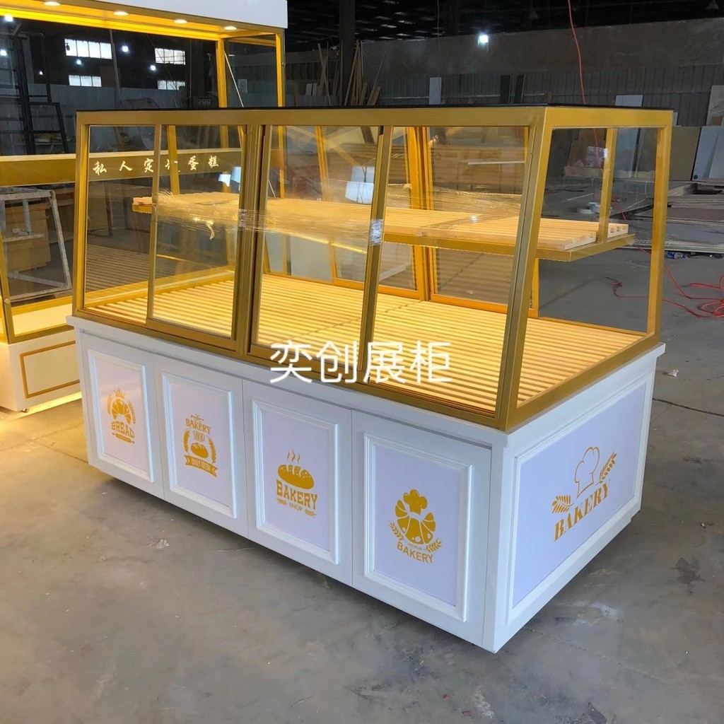 Bread Cabinet Bread Display Cabinet Island Counter Cake Shop Glass Side ...