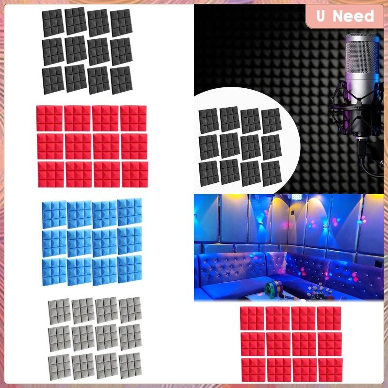 [Wishshopeeyas] 12x Acoustic Panels Noise Dampening Sound Absorbing ...