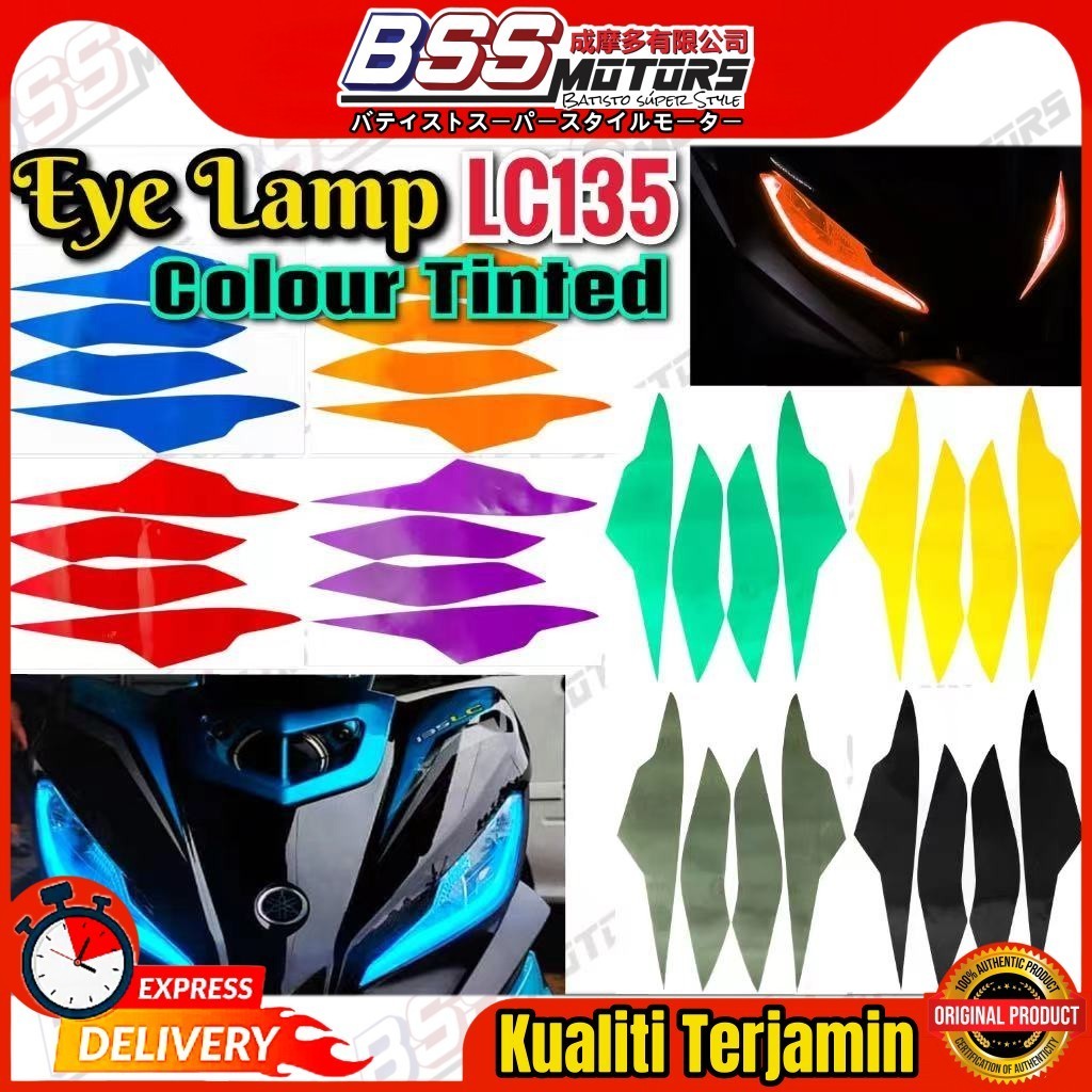 LC135 V8 Eye Lamp Tinted Color Mata Lampu Signal Sticker LC135 Colorful ...