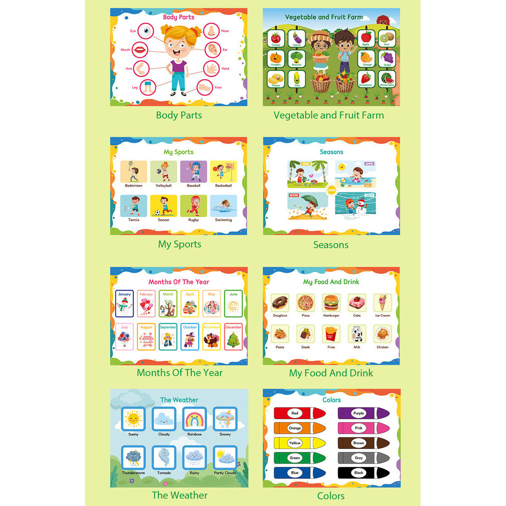 Early Learning Quiet Book: Kids' DIY Sticker Activity Book for Brain ...