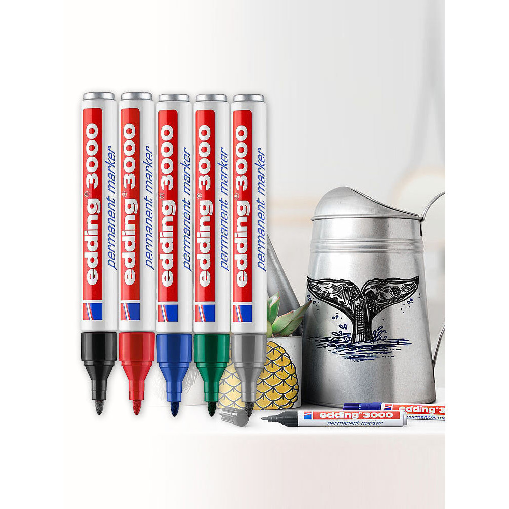 [In ] Germany edding Long-Lasting Marker 3,000 Thick Tip 1.5-3MM Metal ...