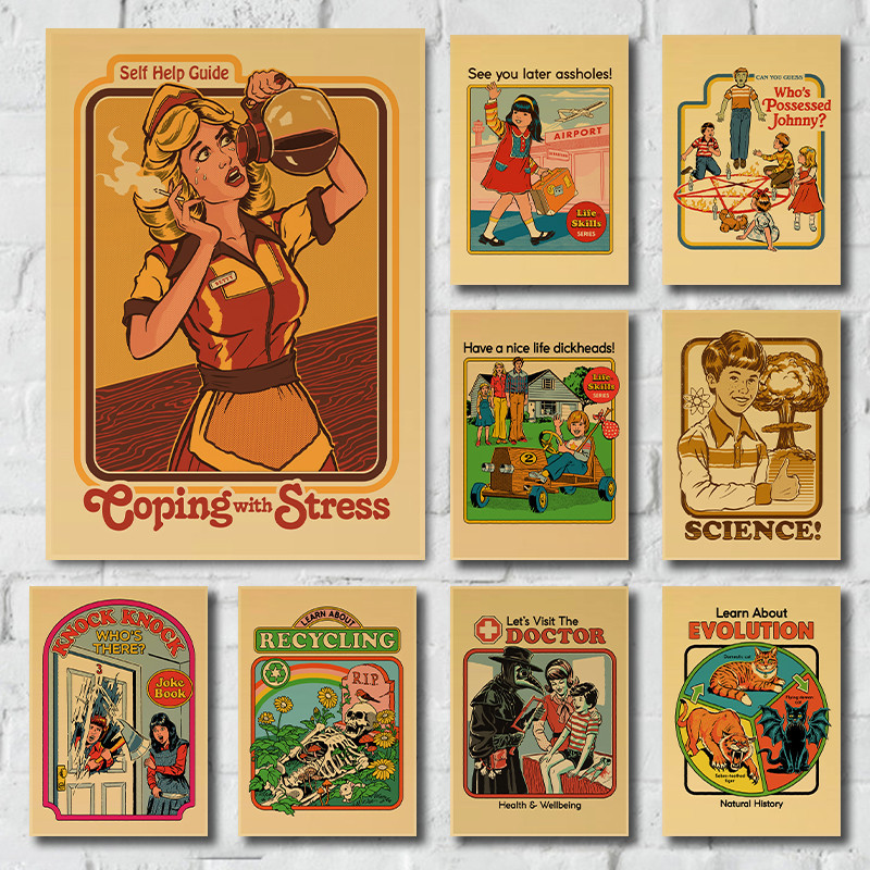 Steven Rhodes arts Compilation Poster for Home Bar and Coffee Shop ...