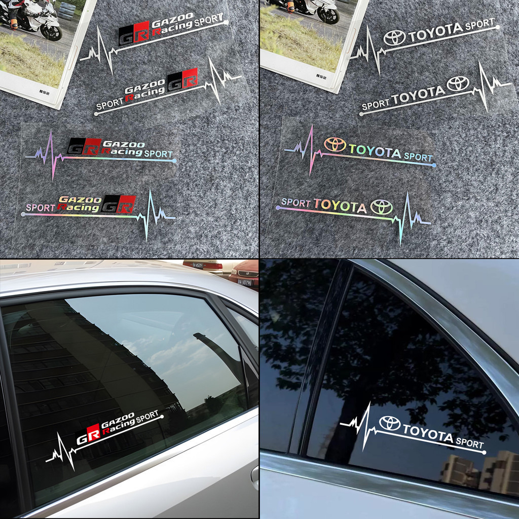 1 Pair Toyota GR GRZOO Car Stickers Triangle Windows Side Window Body ...