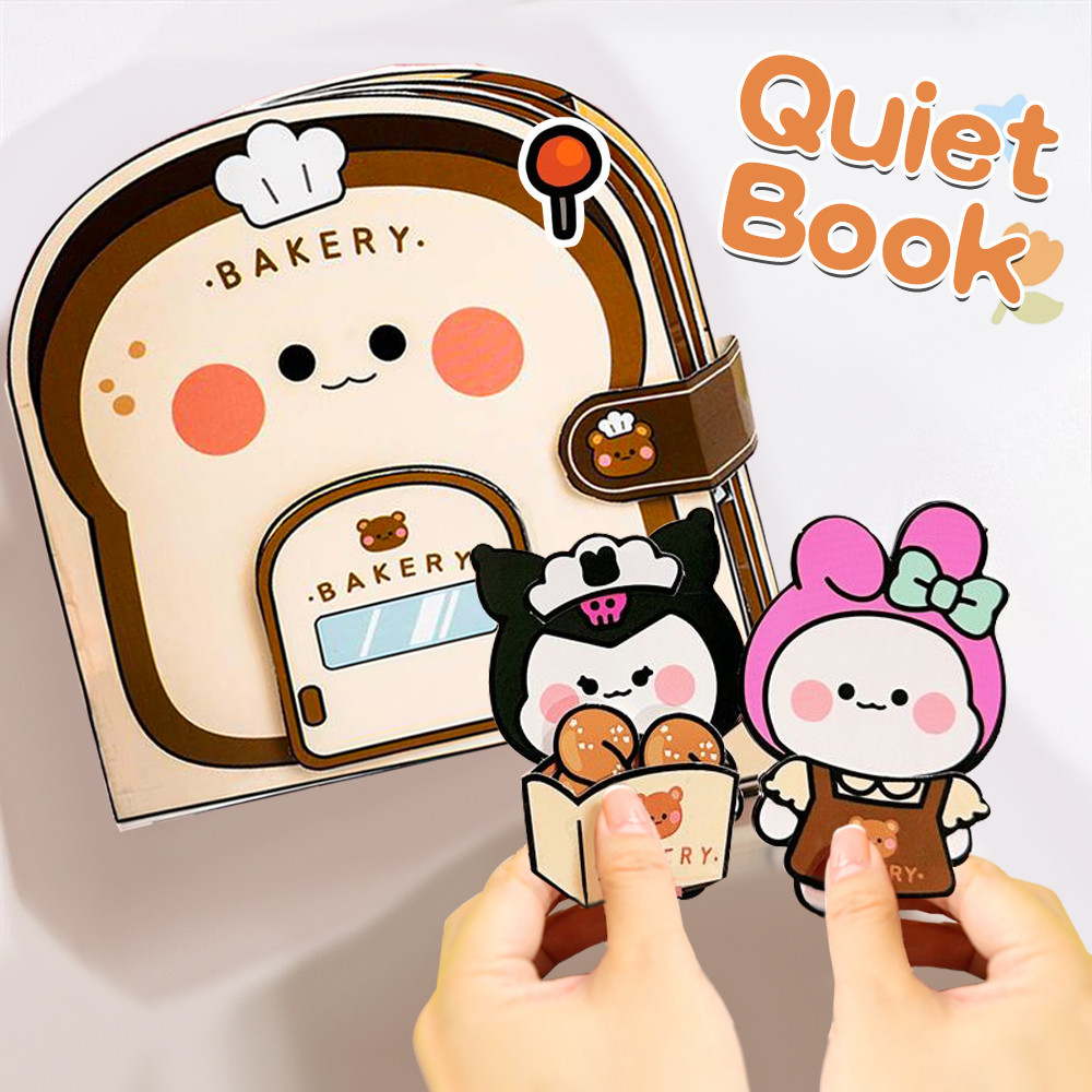 Cozyland Quiet Book DIY toy Creative Bread Fried Chicken Handmade Toy ...