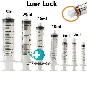 Terumo Syringe Luer Lock Luer Slip 1ml/3ml/5ml/10ml/20ml/50ml 1's | Shopee Singapore