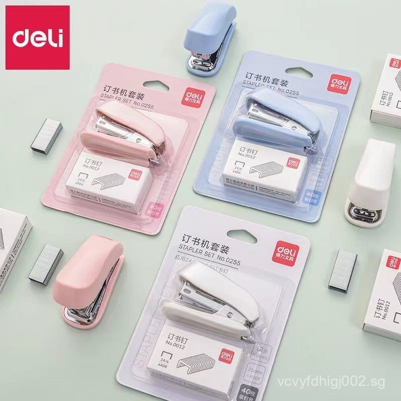 Deli Mini Stapler Small Portable Student Office Effort-Saving Cute ...