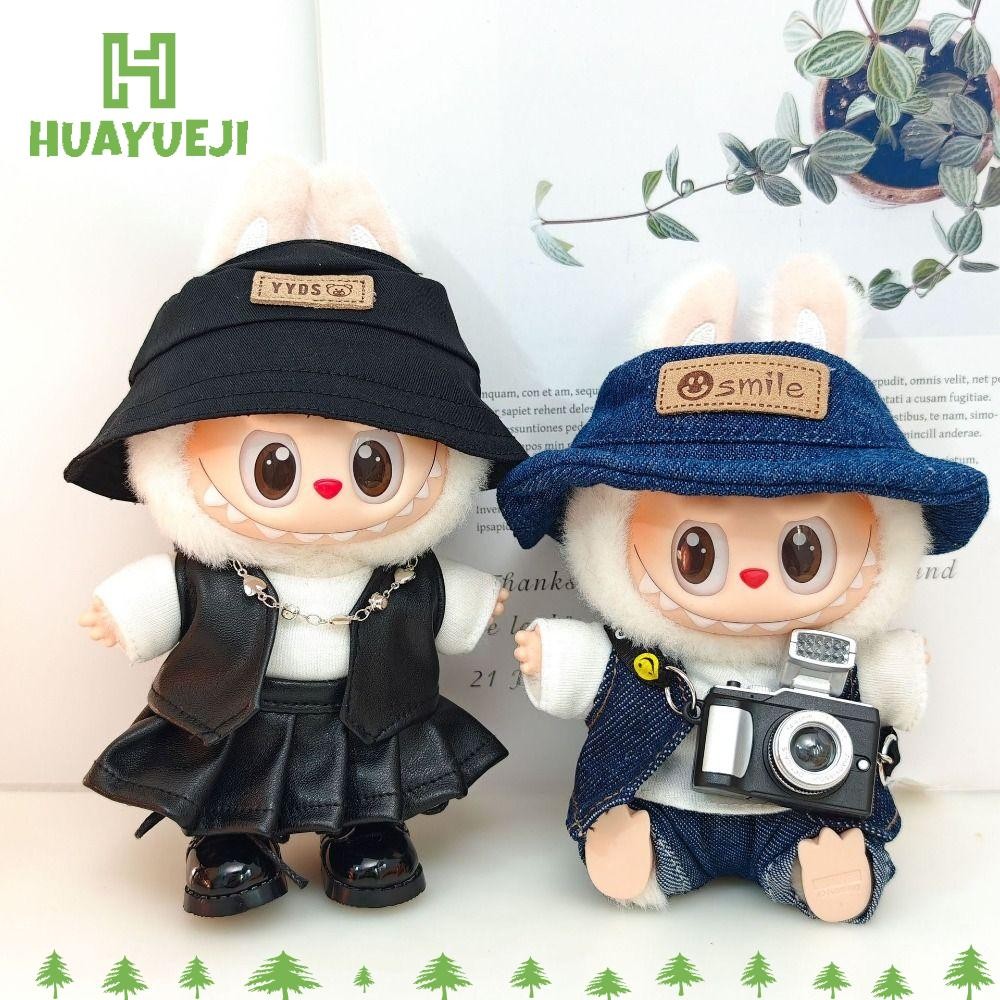 HUAYUEJI Labubu Doll Clothes, Cloth Black Labubu Leather Jacket ...