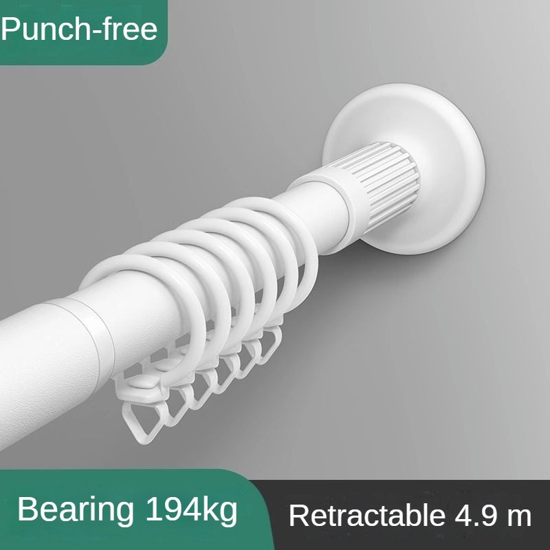 Stainless Steel Silent Curtain Rod Perforation-Free Installation ...