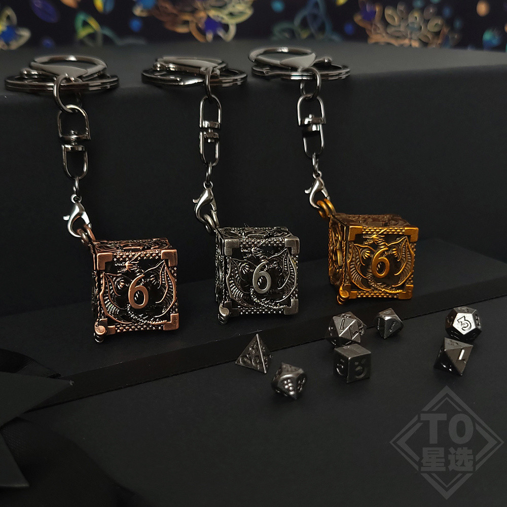 Hollow Metal Cube Dice COC Board Game Role Playing Group TRPG Baldur's ...