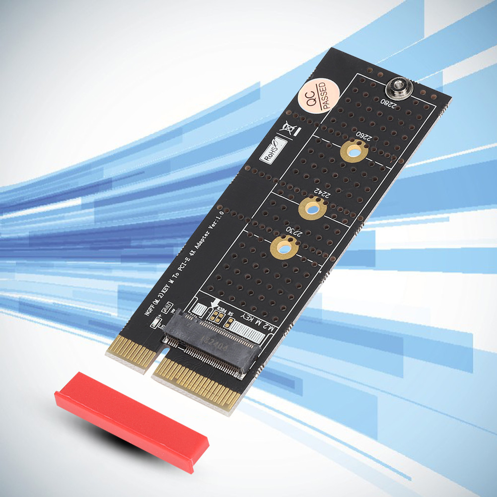 Seashorehouse PCI- E Riser Card for M.2 Nvme Key M SSD to 4X Vertical ...