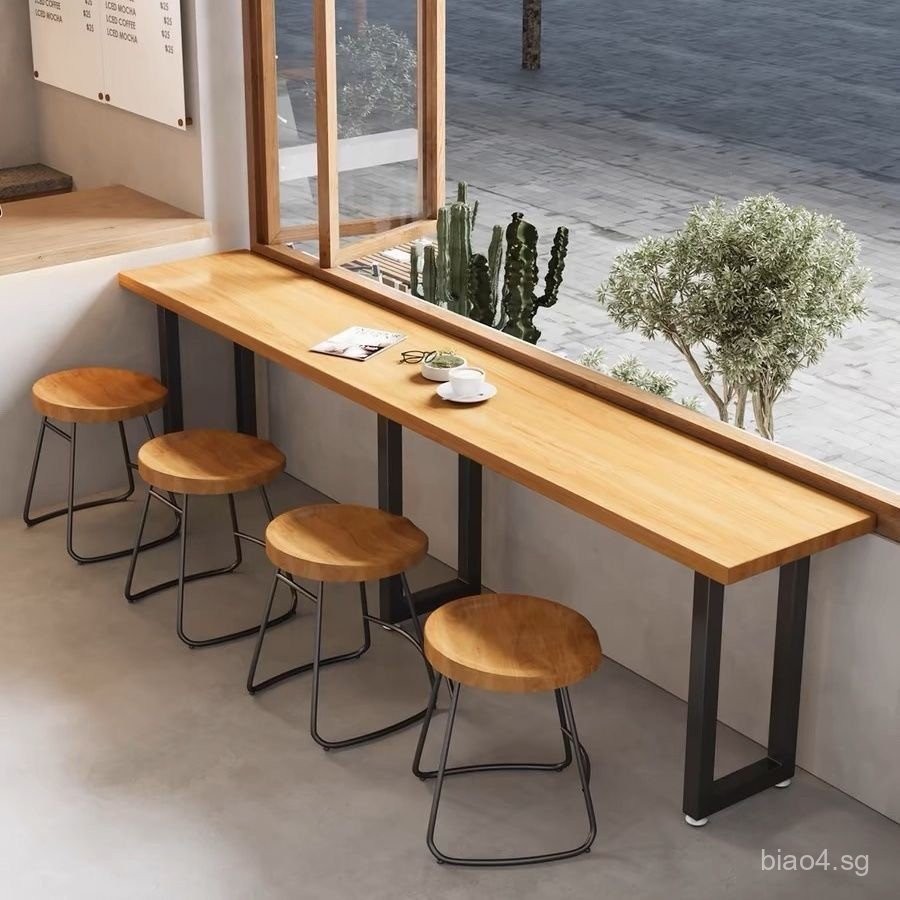 Low Bar Table Industrial Style Convenience Store Snack Bar Bar Counter ...
