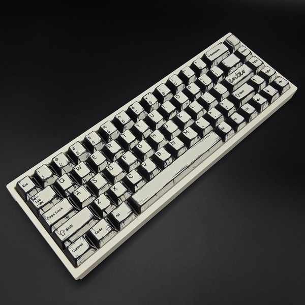 Japanese Noon Comics White Theme Original Factory Height PBT Five-Sided ...