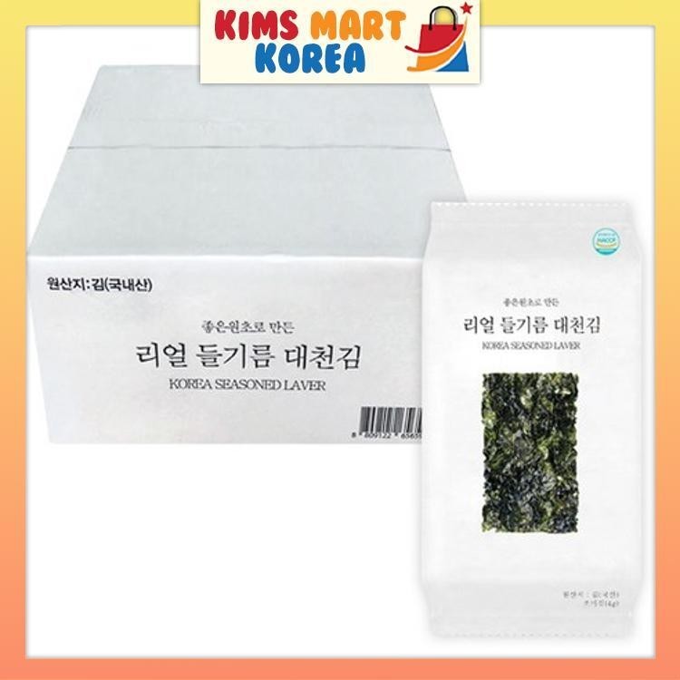 Daecheon Korean Seasoned Laver Korean Seaweed 4g x 32pcs | Shopee Singapore
