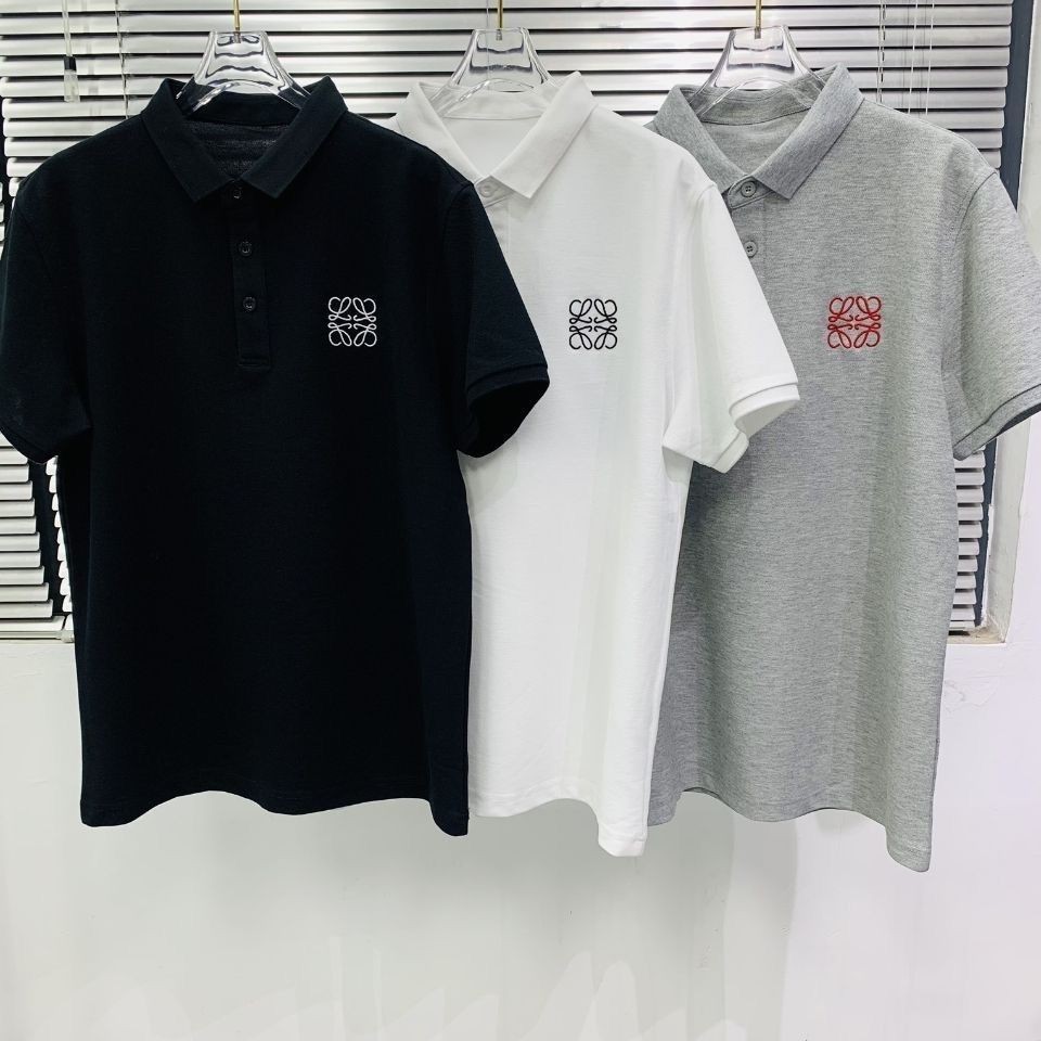 Polo shirt lapel shirt short sleeve lew casual classic logo printing ...