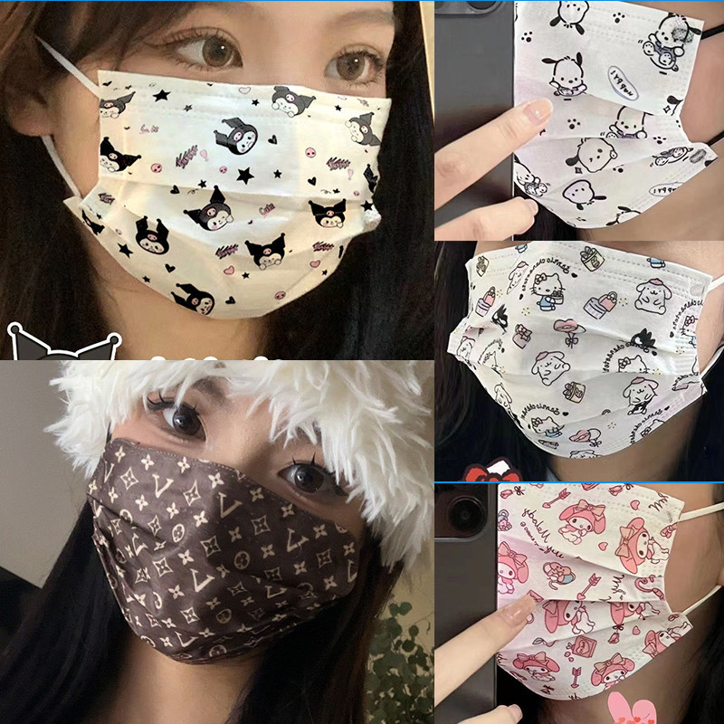 50PCS Adult Sanrio Cartoon KT Mask Individual Packing Mask Mix Color ...
