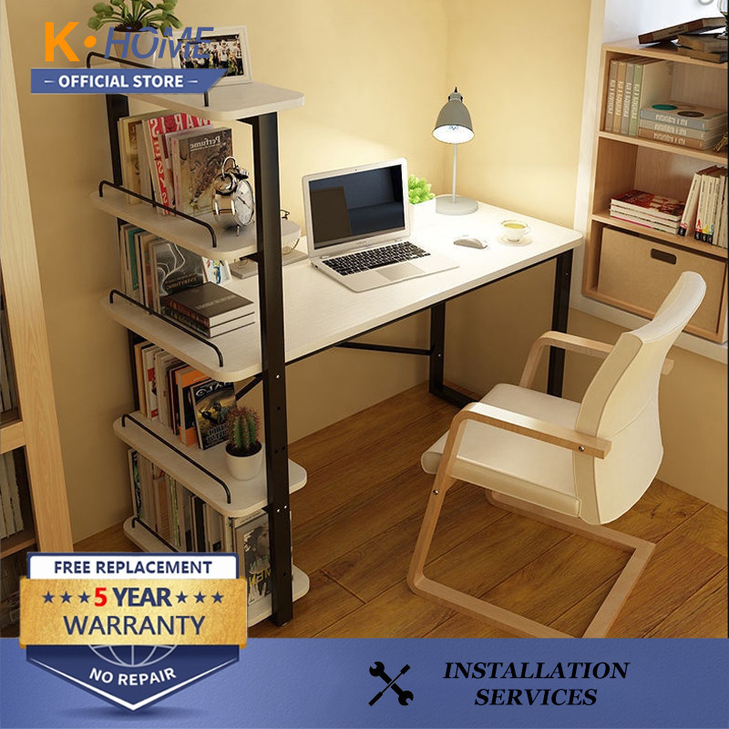K Home Study Desk With Bookself Combined Computer Desk Home Bedside ...