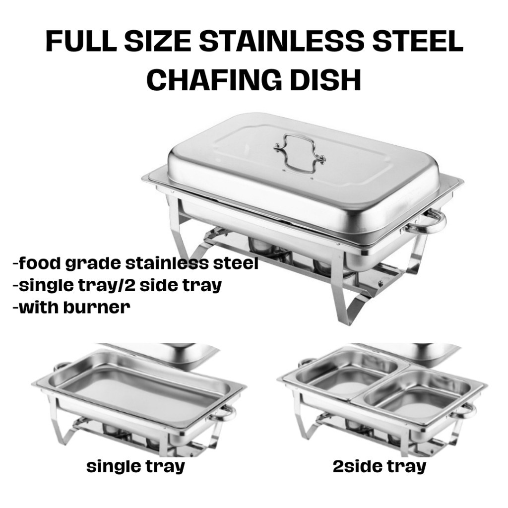 9L Full Size Stainless Steel Chafing Dish Buffet Set Serving Tray Party ...