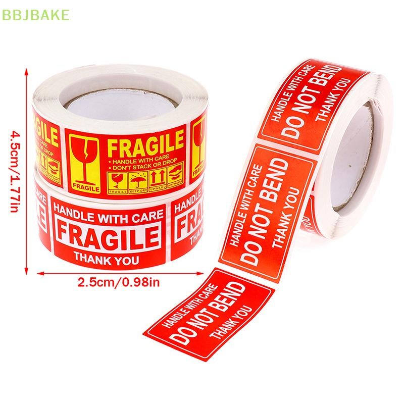 [FSBA] 250pcs/Roll Fragile Stickers Handle with Care Thank You Warning ...