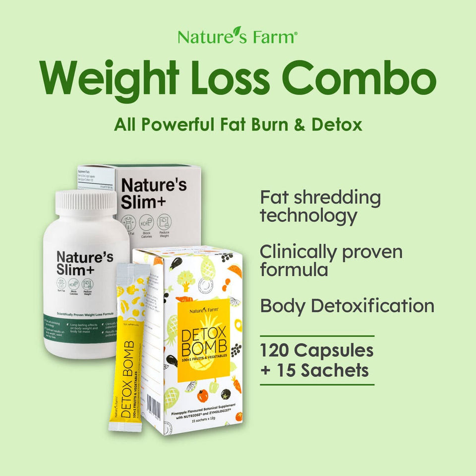 Nature's Farm® Detox Bomb 15s + Nature's Farm® Natures Slim+ 120s ...