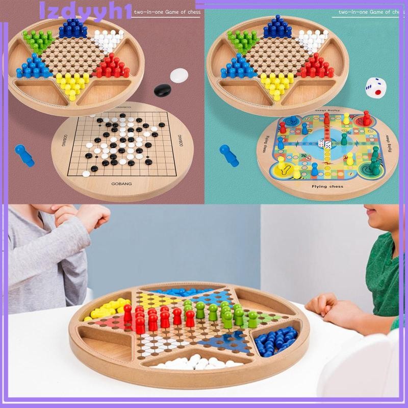 [JoyDIY] Chinese Checker Wooden Educational Board Chinese Checkers ...