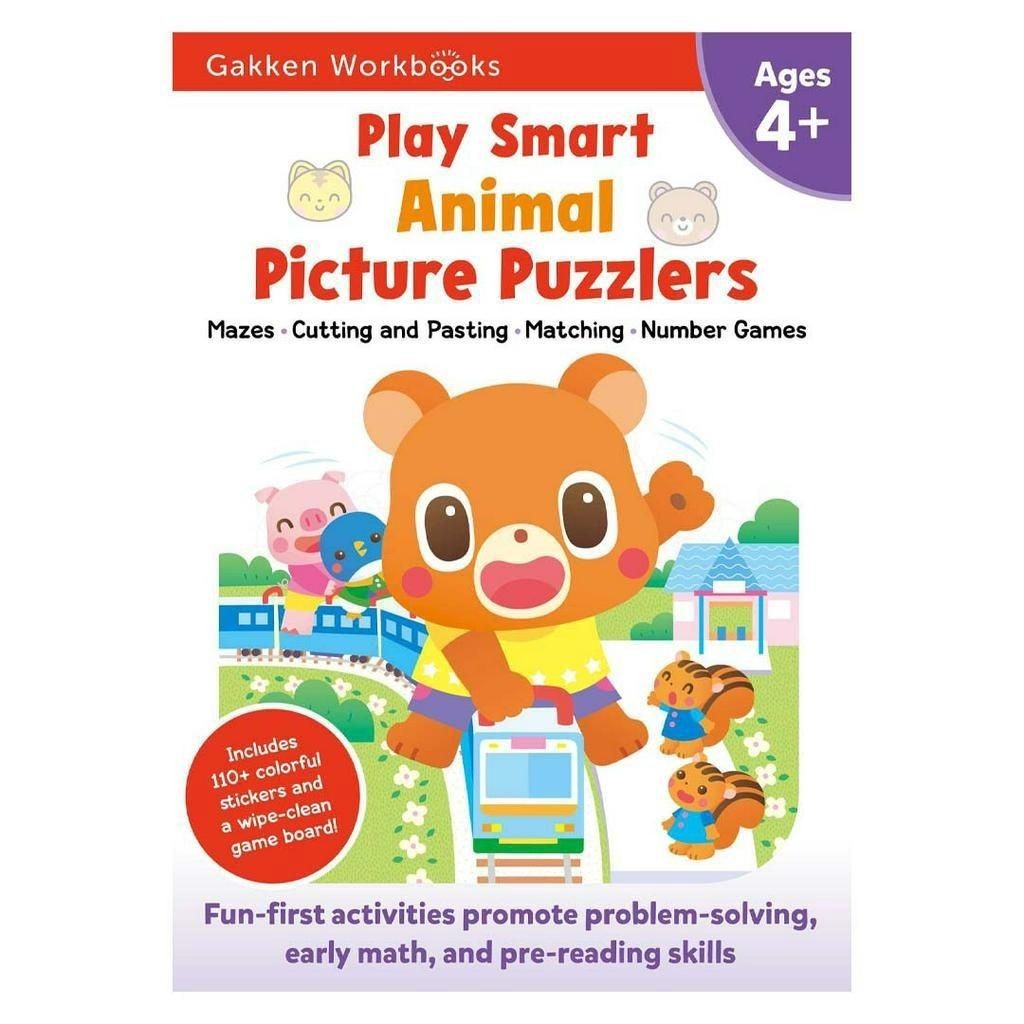 Gakken Workbooks Play Smart Animal Picture Puzzlers Age 4+ Mazes ...