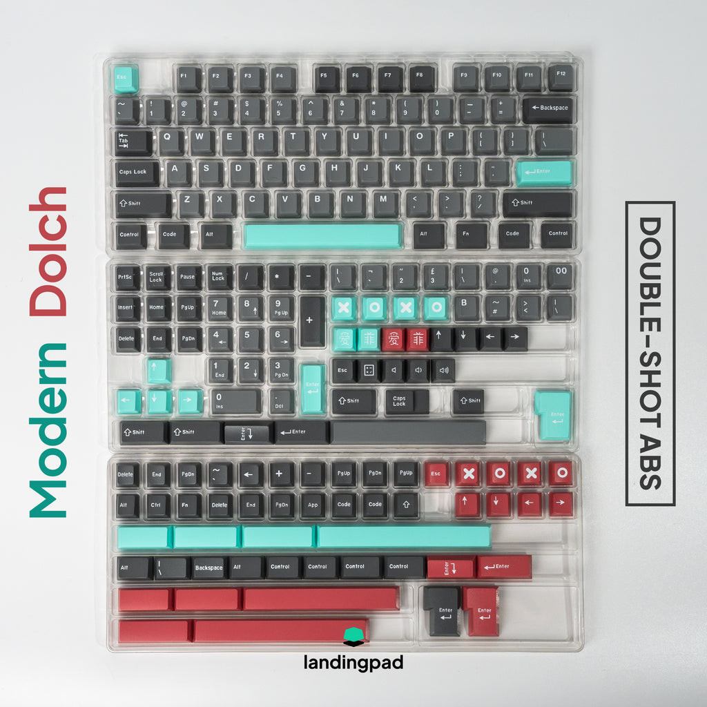 [⌨️ LandingPad] Modern Dolch Dark Keycaps Doubleshot ABS Keycap Set for ...