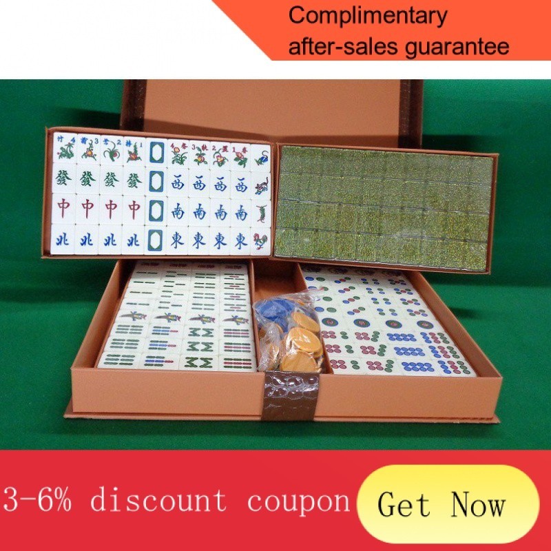 ! Mahjong 麻将 A2 Size Glittering Black Gold Crystal Mahjong Set (Size of ...