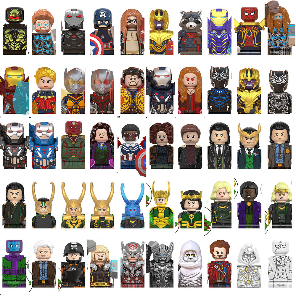 Superhero Building Blocks Figures Iron Man Loki Thor Kang the Conqueror ...