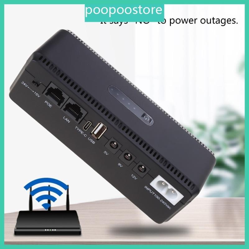 poo 10400mAh UPS Power Supply 5V 9V 12V 18W Battery Backup Mini UPS USB ...