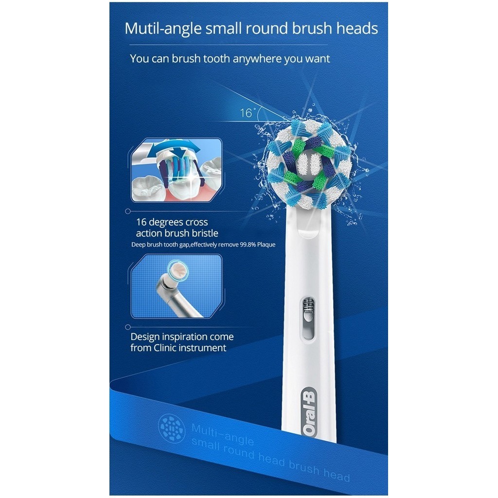 Oral-B 3D Sonic Electirc Toothbrush CrossAction Clean Smart Electronic ...