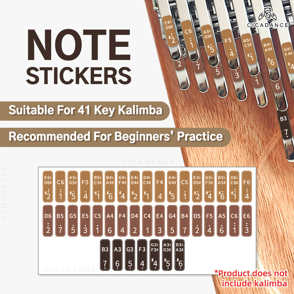 41 Key Kalimba Note Sticker For Beginner Thumb Piano Scale Sticker ...
