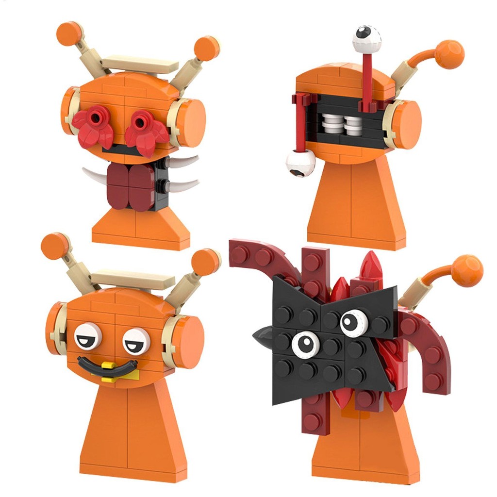 Sprunki Oren Building Blocks Toy 4X Dark Horror DIY Figure Toys ...