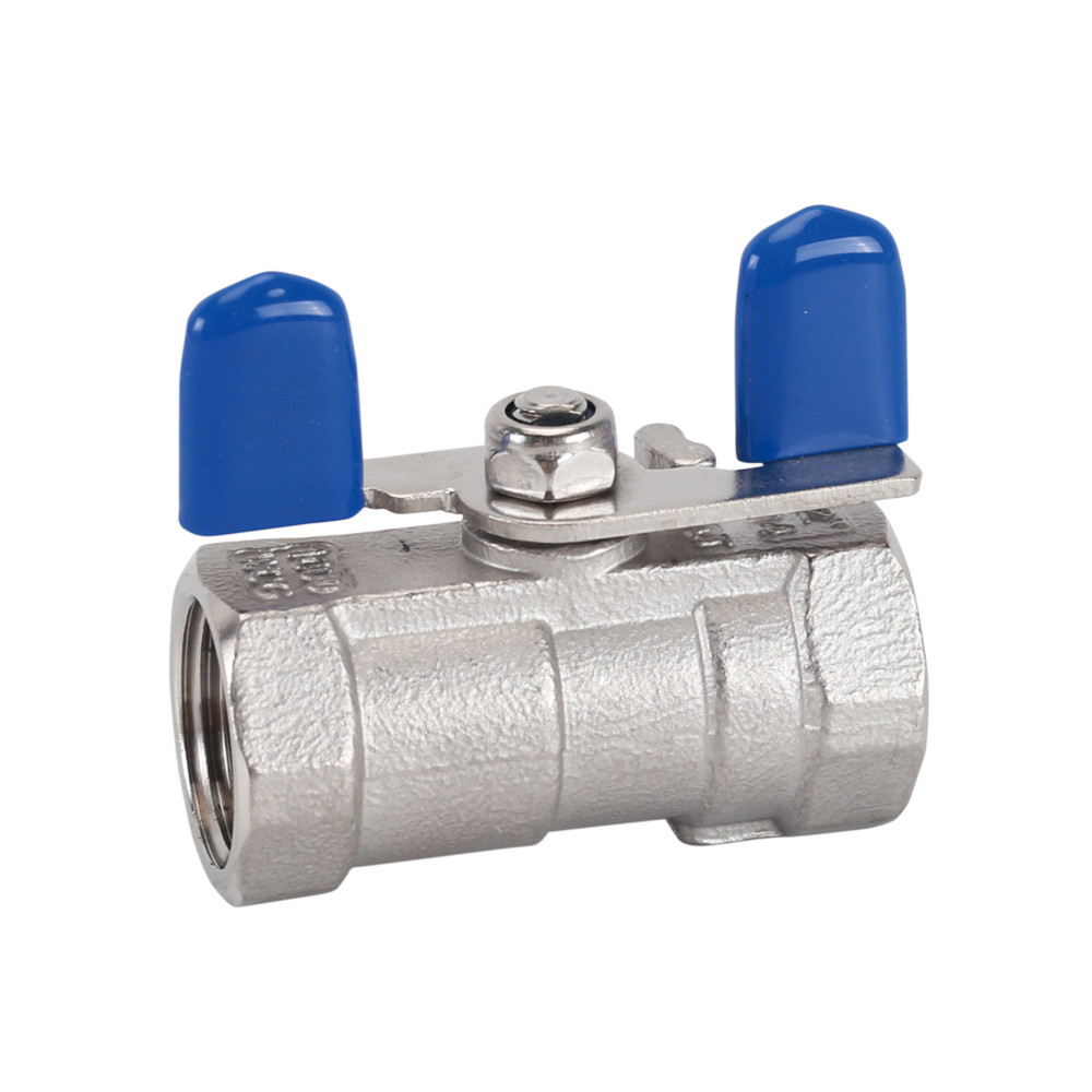 304 Stainless Steel One-Piece Butterfly Handle Ball Valve Internal ...