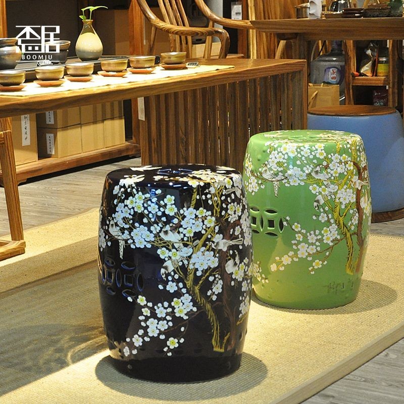 Jingdezhen Ceramic Drum Stool Chinese New Chinese Style Chinese Zither ...