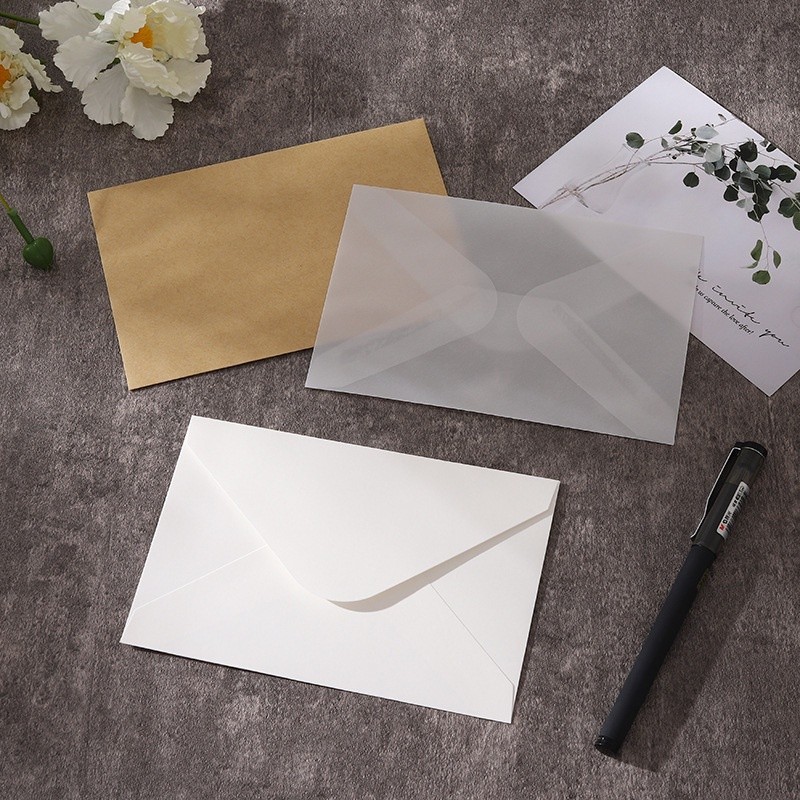 【F】Kraft paper envelope Blank translucent sulfate paper continental ...