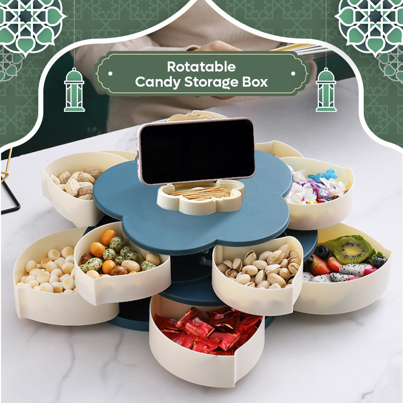 2024 Double-layer Rotatable Candy Box Hari Raya Aidilfitri Ramadan ...
