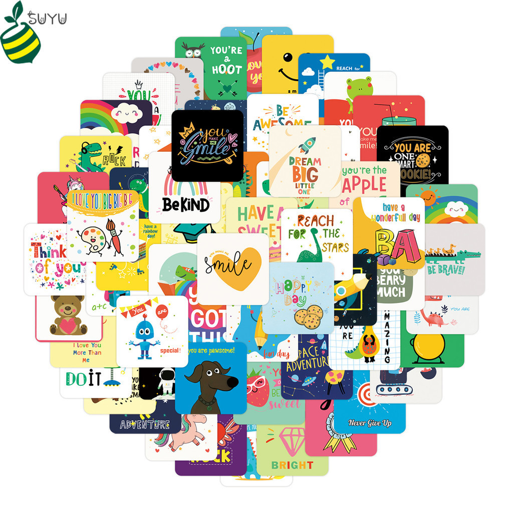 60pcs Positive AffirmationCards School Lunch Box Notes Cute ...