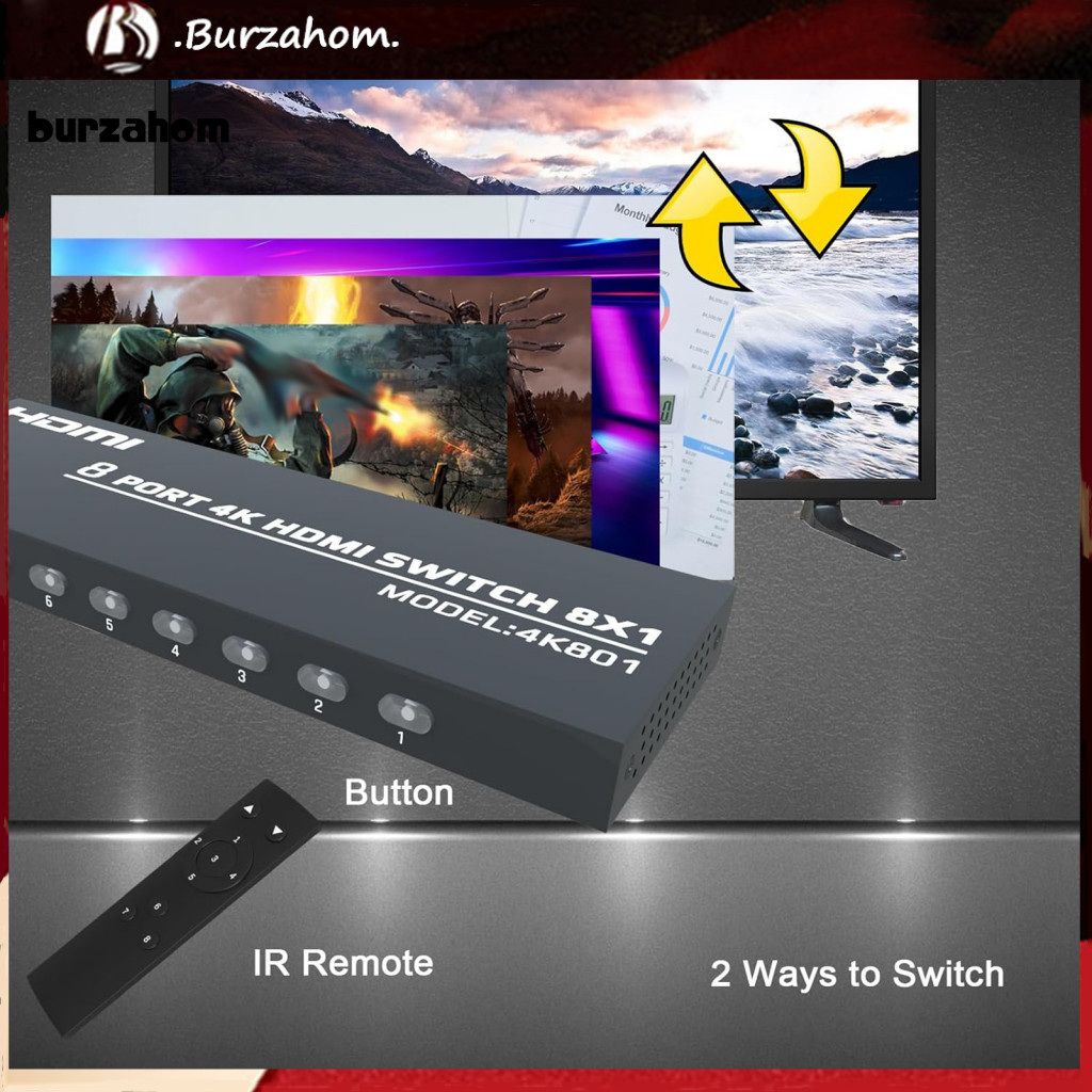 BUR_ 1 Set Video Splitter No Blurry Screen 4K/30Hz HD-compatible ...