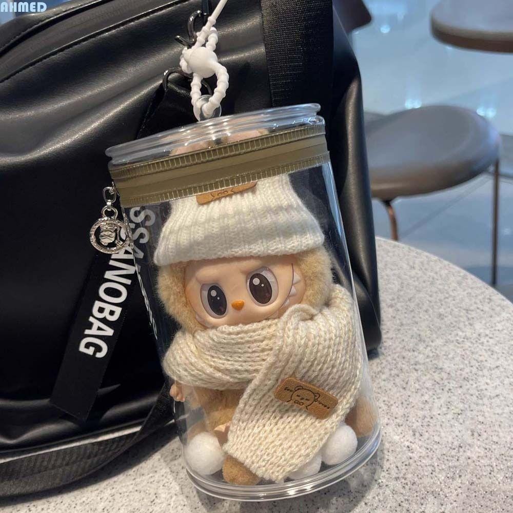 AHMED Labubu Clear Outdoor Doll Bag, With Keychain Pop Mart Dolls Doll ...