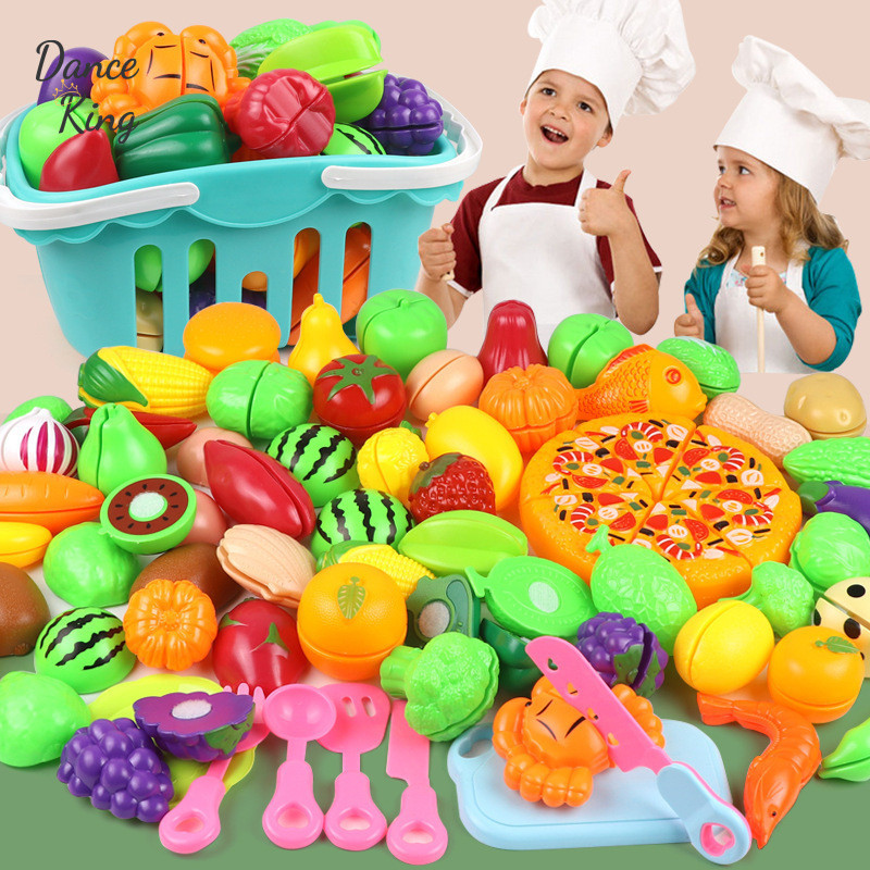 25Pcs Children Toys Cutting Fruits and Vegetables Set for Kids Pretend ...