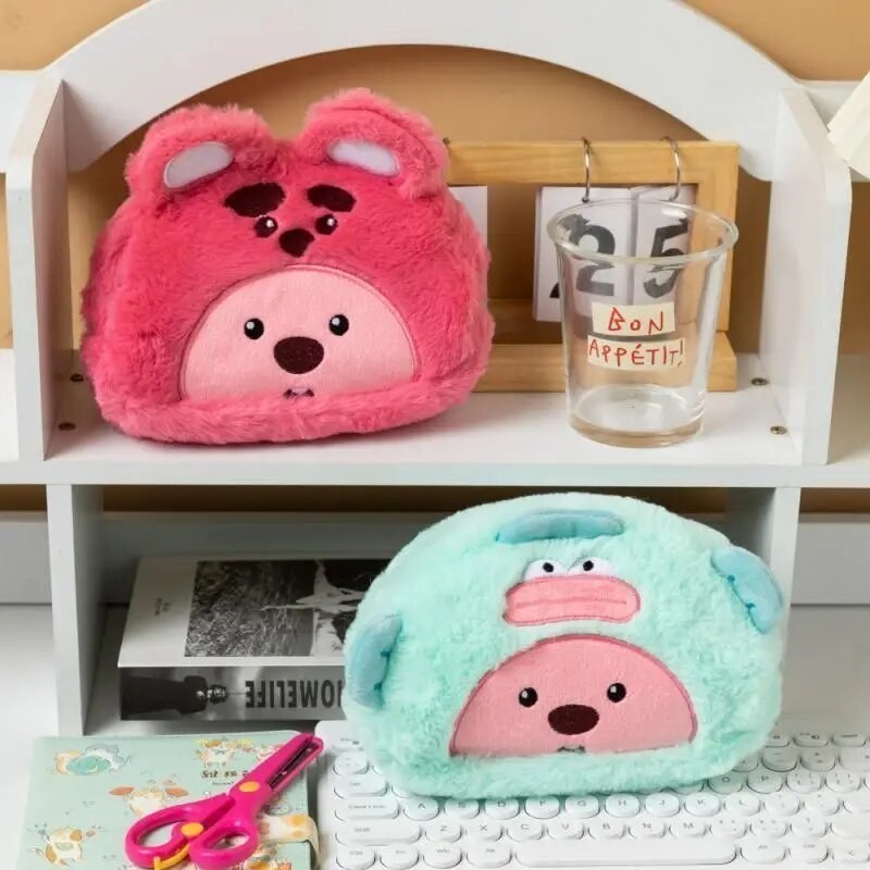 Loopy Cos Pig Plush Pen Bag Change Coin Purse Girls Storage Cosmetic ...