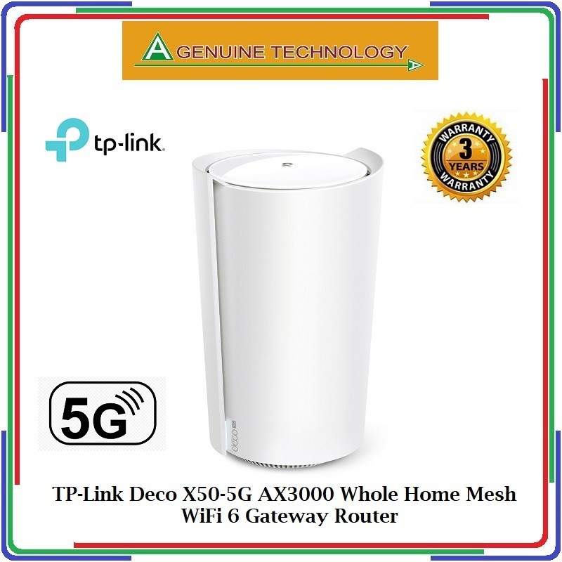 TP-Link Deco X50-5G AX3000 Whole Home Mesh WiFi 6 Gateway Router - 3 ...