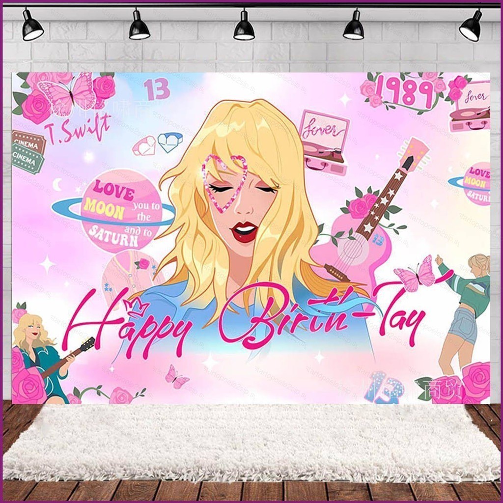 Taylor Swift Birthday theme backdrop banner tapestry party decoration ...