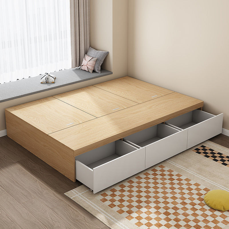 【SG Sellers】Storage Bed Frame with Storage Drawers Tatami Wooden Bed ...