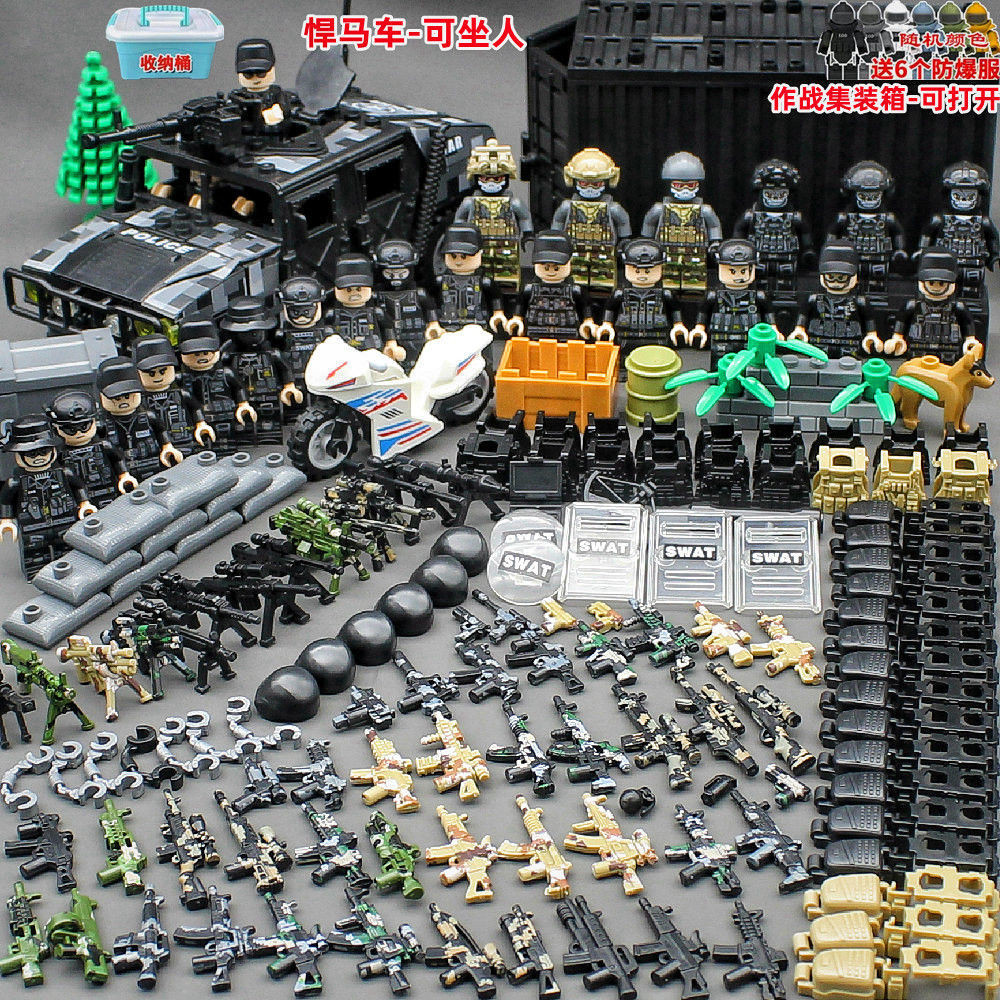 Military Explosion-Proof Police SWAT Minifigures Special Forces ...