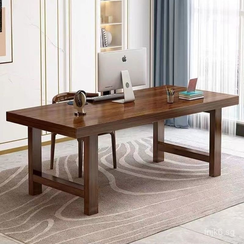 Solid Wood Large Board Desk Office Desk Computer Desk Desktop Home ...