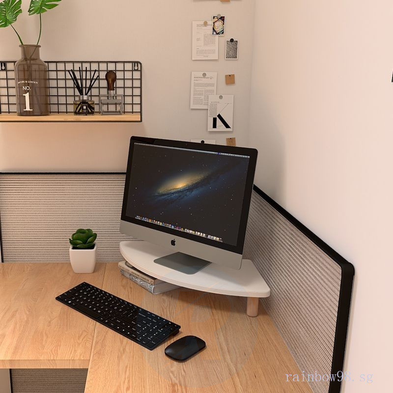 Corner Computer Riser Desk Station Monitor Stand Desktop Display Base ...