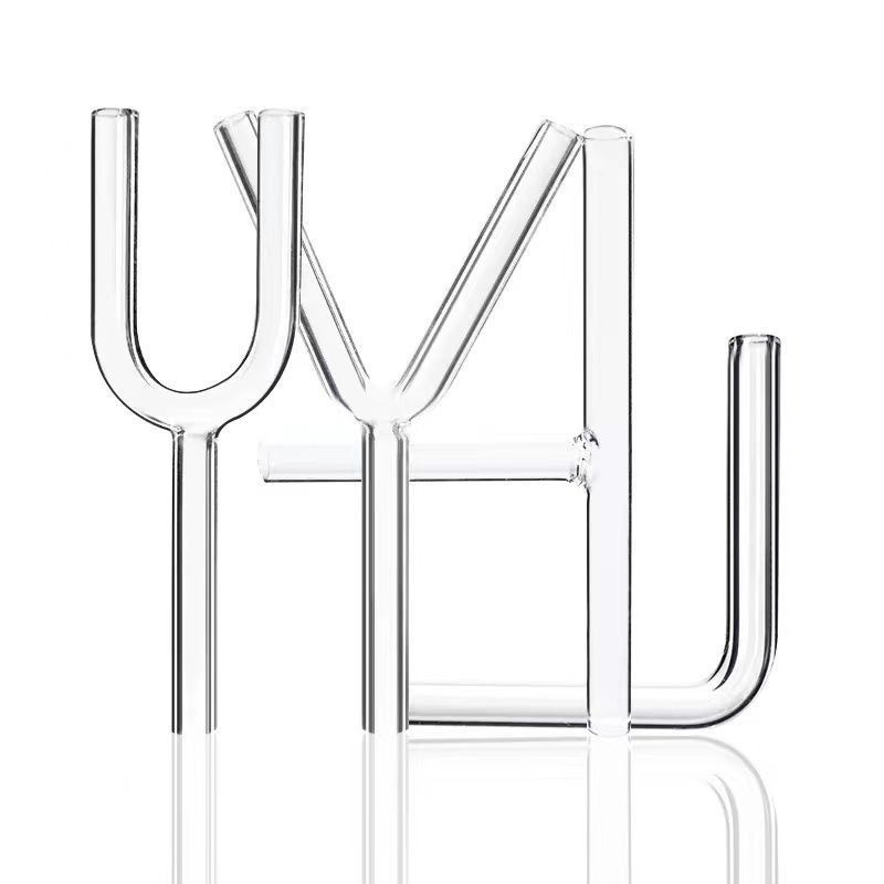 Glass Catheter Laboratory Connecting Tube L-Shaped Pagoda Mouth L ...