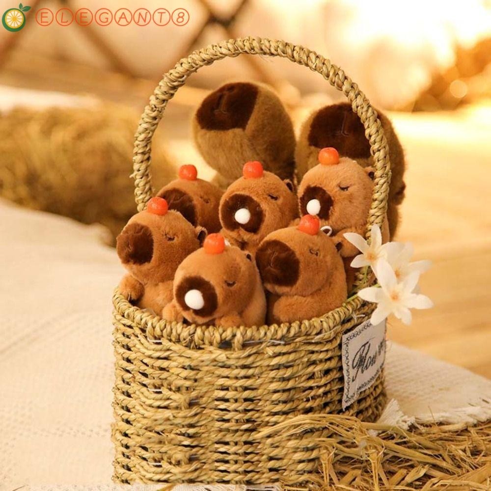 AELEGANT Plush Capybara Tail Wagging Keychain, Wagging Tail Cartoon Wag ...