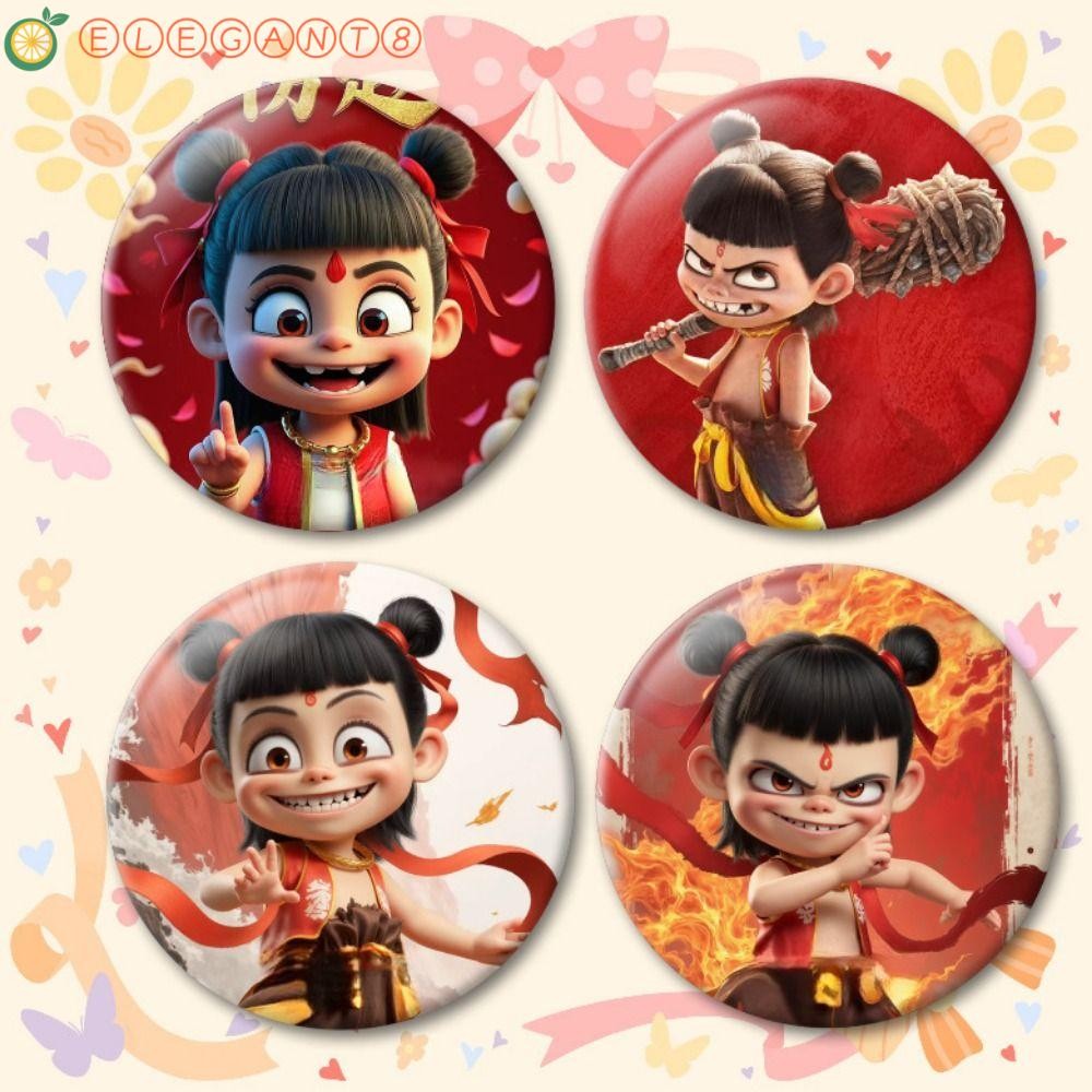 AELEGANT Nezha 2 Anime Badge, Chinese Mythology Nezha Anime Film ...